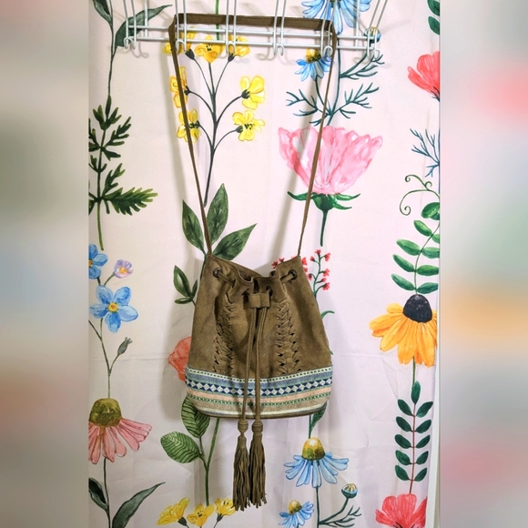 EARTHBOUND | Bags | Earthbound Trading Co Leather And Cotton Crossbody ...